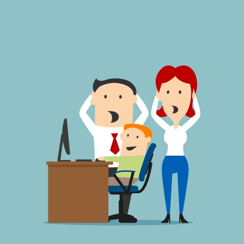 Computer addiction Royalty Free Vector Image - VectorStock