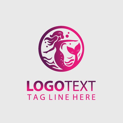 Mermaid logo Royalty Free Vector Image - VectorStock