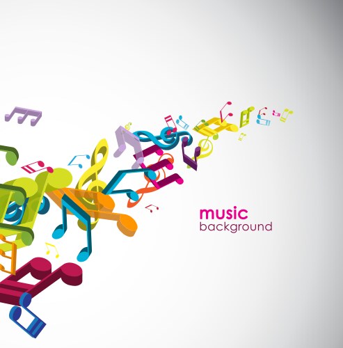 Colorful music notes Royalty Free Vector Image