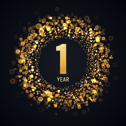 1 year anniversary isolated design element Vector Image
