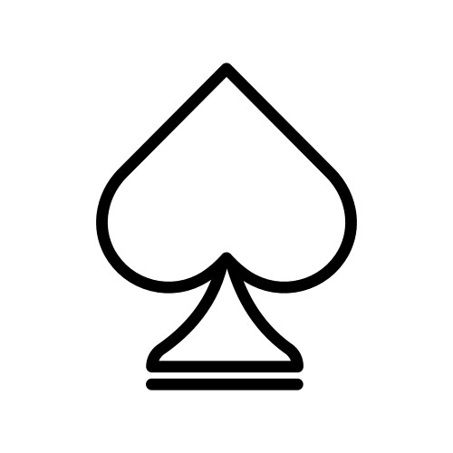 Card-spade icon isolated on white background Vector Image