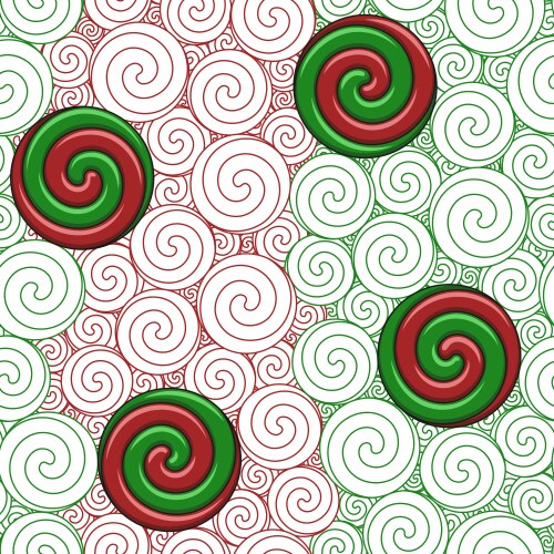Swirls drawn seamless swirl pattern dry brush Vector Image