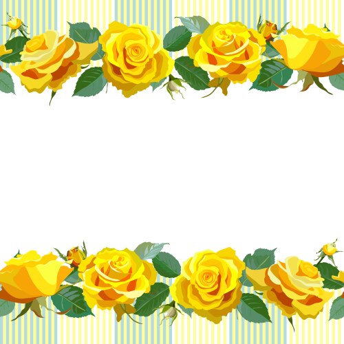 Floral background with yellow roses Royalty Free Vector
