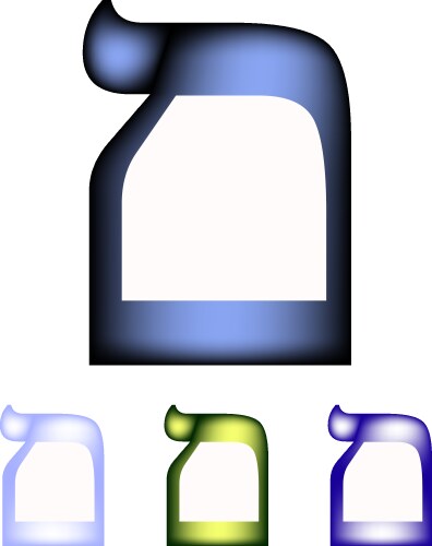 Hebrew font the language letter mem Royalty Free Vector