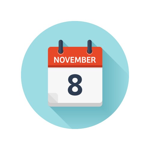 November calendar flat template Royalty Free Vector Image
