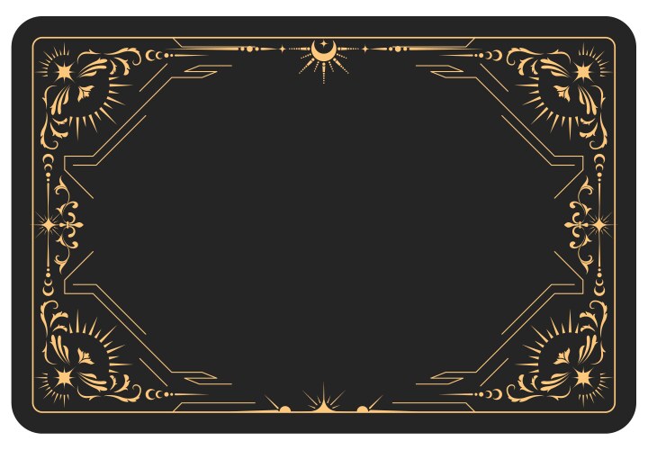 Set of mystical corners and frames borders magic Vector Image