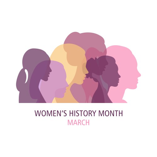 Womens history month poster Royalty Free Vector Image