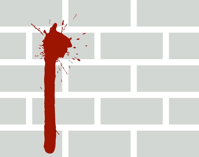 Blood on brick wall icon Royalty Free Vector Image