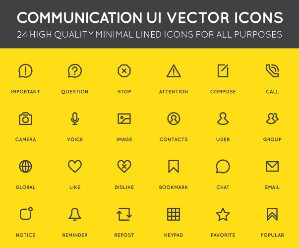 System user interface ui icon set high quality Vector Image