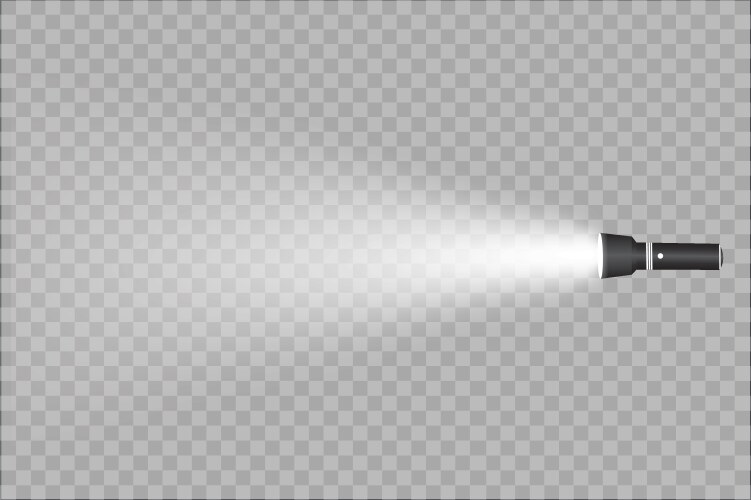 Flashlight on a transparent background Royalty Free Vector