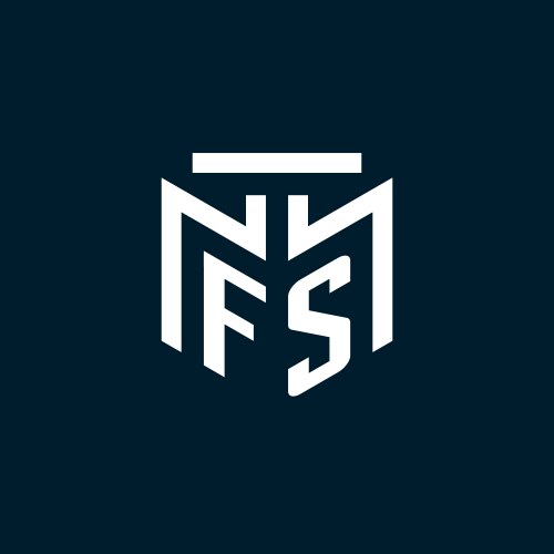 Letter fs wedding monogram logo design Royalty Free Vector