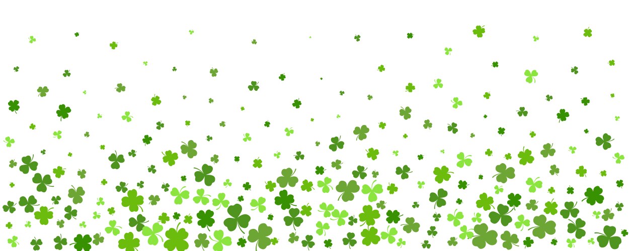 St patrick day shamrock clover background wavy Vector Image