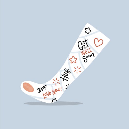 Cartoon Leg with Cast Vector Images (over 510)
