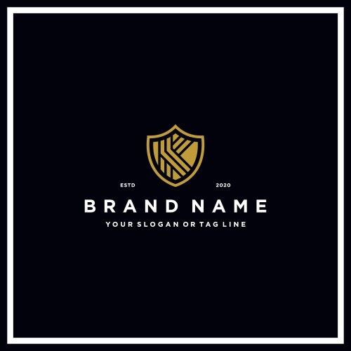 Letter k attorney shield logo design Royalty Free Vector