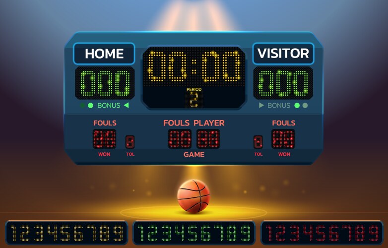Basketball Scoreboard Vector Images (over 1,400)