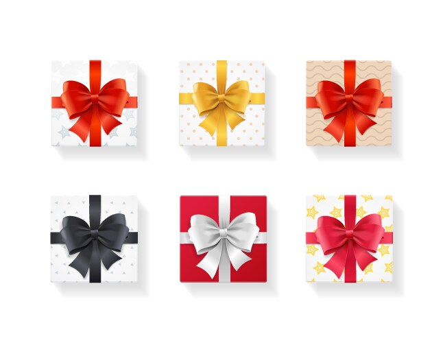 Present box set Royalty Free Vector Image - VectorStock