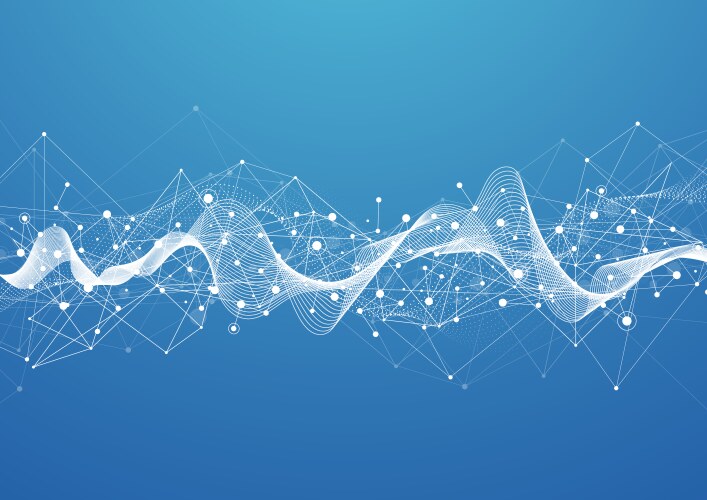 Abstract technology dot and line connection Vector Image