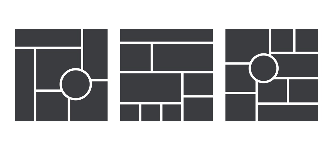 Moodboard template square collage layout mosaic Vector Image