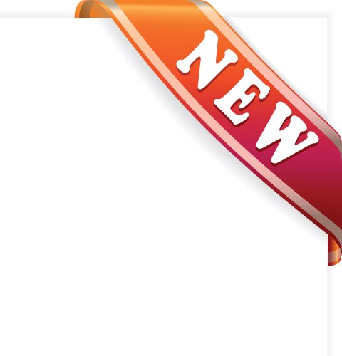 Ribbon new text Royalty Free Vector Image - VectorStock