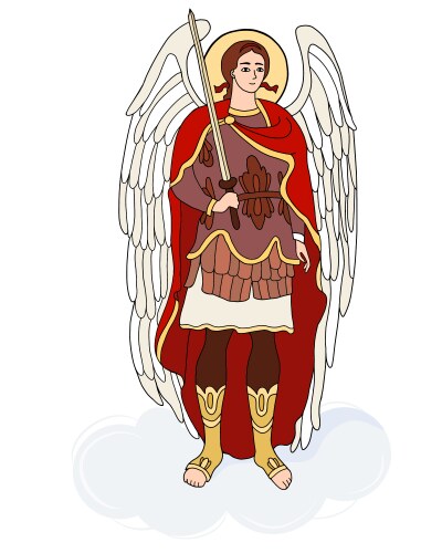 Archangel michael portrait 2 Royalty Free Vector Image