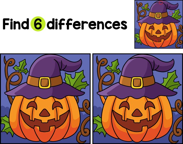 Halloween Spot the Difference Vector Images (over 190)