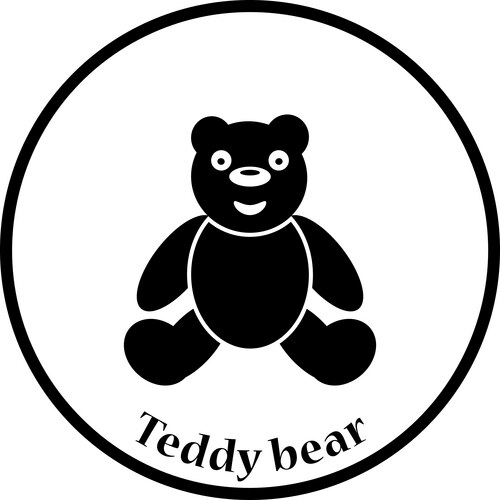 Teddy bear simple icon Royalty Free Vector Image