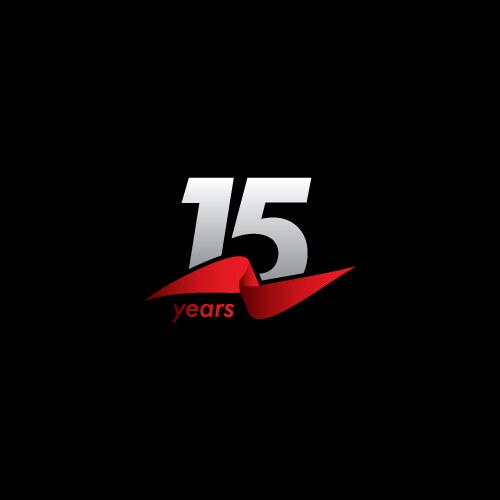 15 years anniversary celebration template design Vector Image