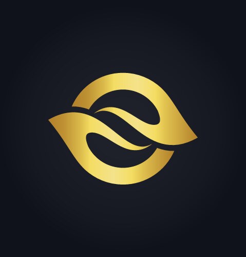 Golden butterfly people logo icon Royalty Free Vector Image