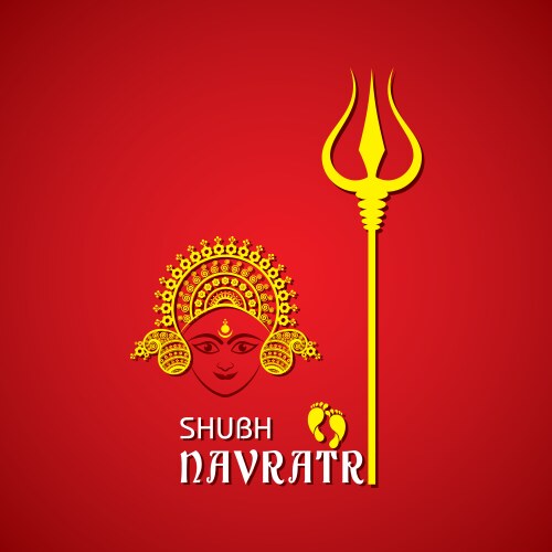 Navratri utsav greeting card Royalty Free Vector Image