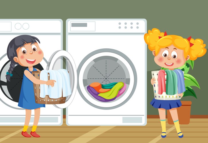 Doing Laundry Cartoon Vector Images (over 430)