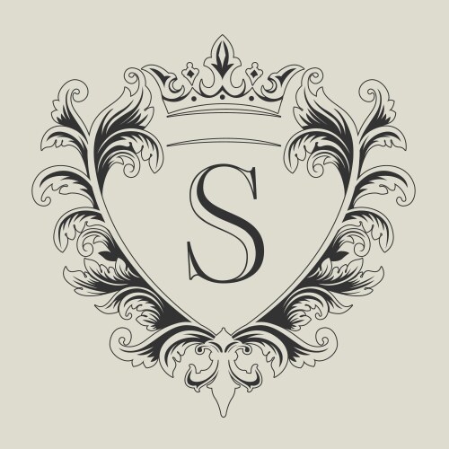 Vintage crest coat of arms template Royalty Free Vector