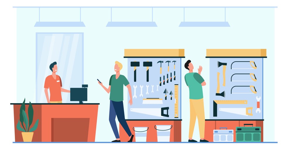 A hardware store Royalty Free Vector Image - VectorStock