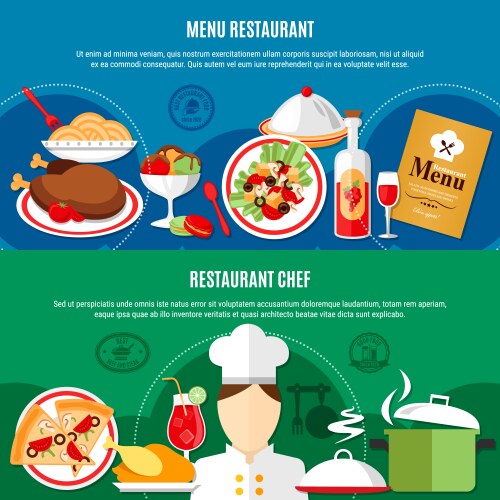Menu Template Restaurant Cafe Horizontal Vector Images (over 410)