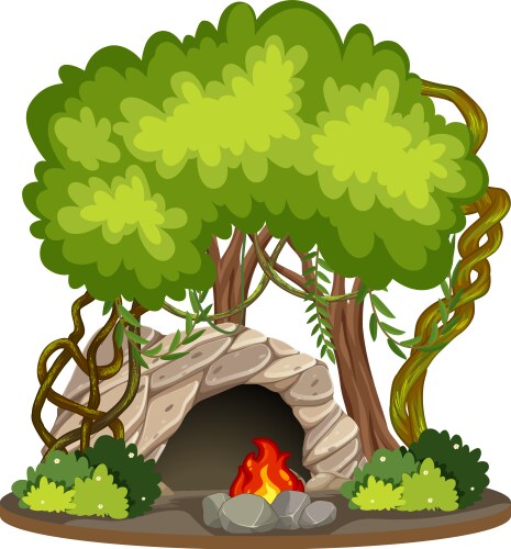 Cave scene Royalty Free Vector Image - VectorStock