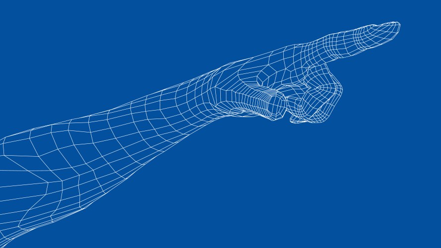 Human hand point with finger Royalty Free Vector Image