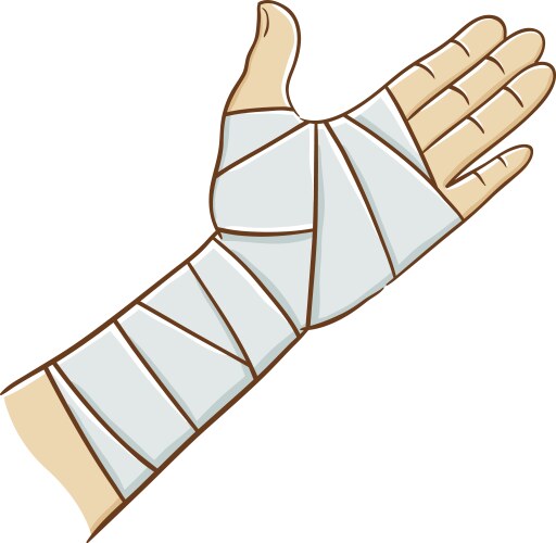 Bandage hand Royalty Free Vector Image - VectorStock