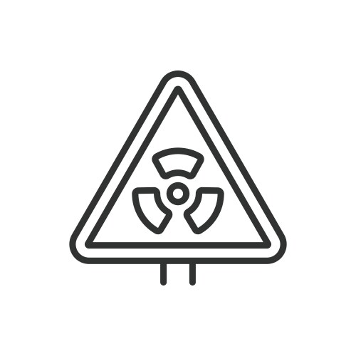 Radiation shielding in line design Royalty Free Vector Image