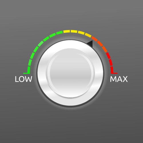 Modern volume knob button Royalty Free Vector Image