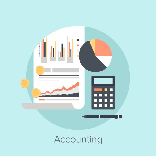 Accounting concept background flat style Vector Image