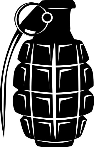 Stencils of grenades Royalty Free Vector Image