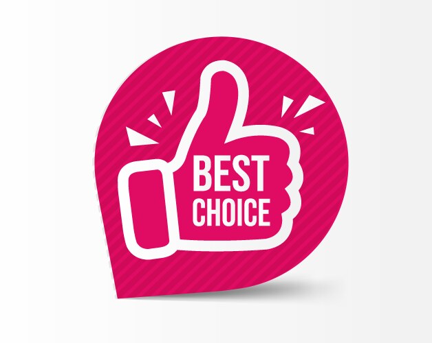 Best choice labels with white background Vector Image