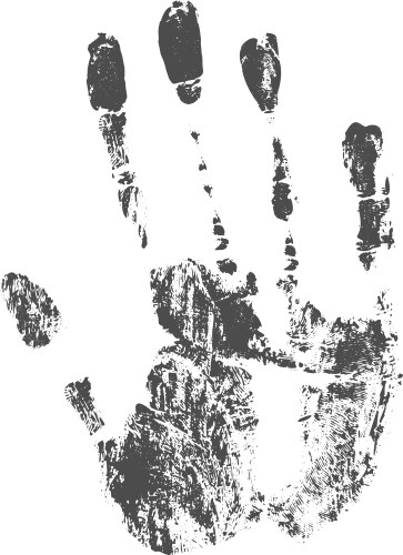 Bloody handprint horror dirty scary blood Vector Image