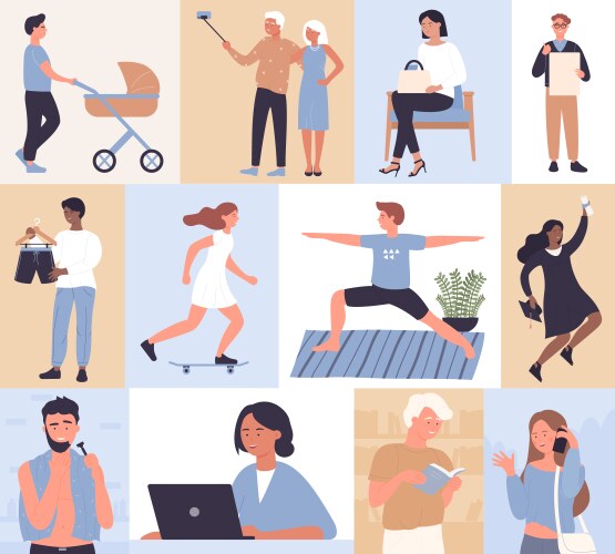 Everyday Life Vector Images (over 4,200)