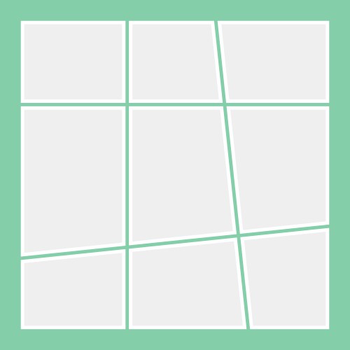 Artistic photo frame collage template Royalty Free Vector