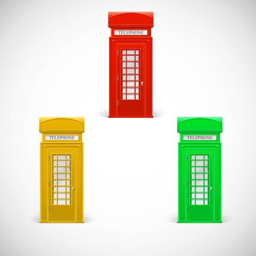 Poster phone booth Royalty Free Vector Image - VectorStock