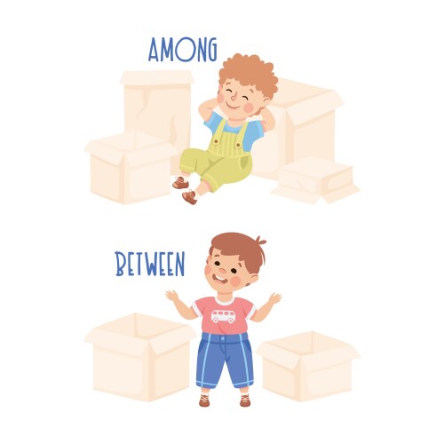 Preposition Between Vector Images (over 340)