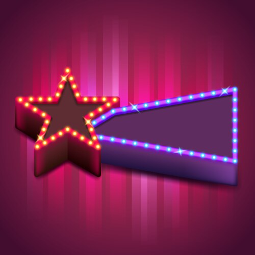 Realistic retro stage Royalty Free Vector Image