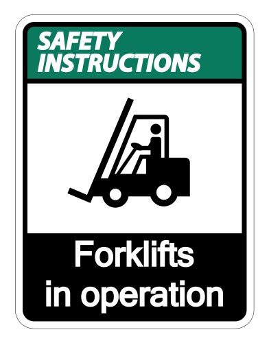 Forklift safety rules Royalty Free Vector Image