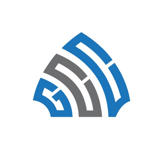 Letter gcc initial logo design template Royalty Free Vector