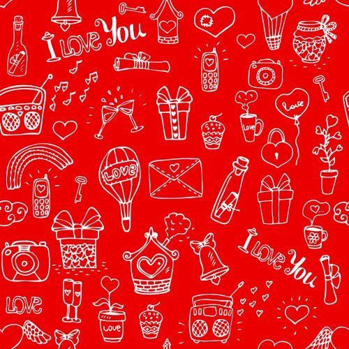 Love pattern background Royalty Free Vector Image